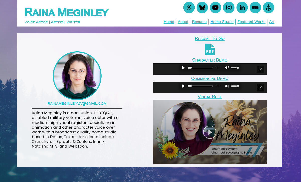 Raina Meginley - Voice Actor